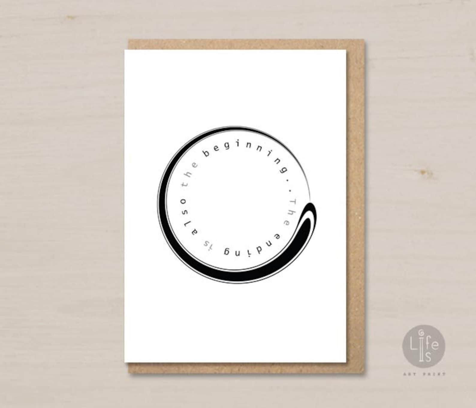 Printable New Life Card the Ending is Also the Beginning Life ...