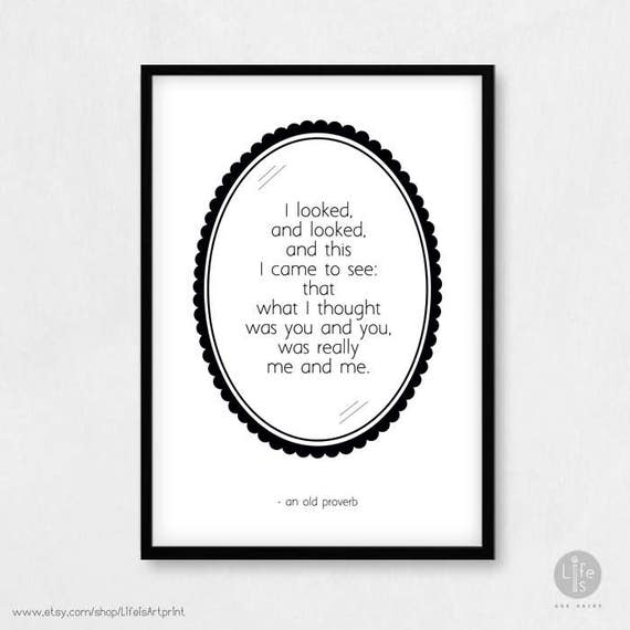 Quote poster print I looked and looked and this I came to | Etsy