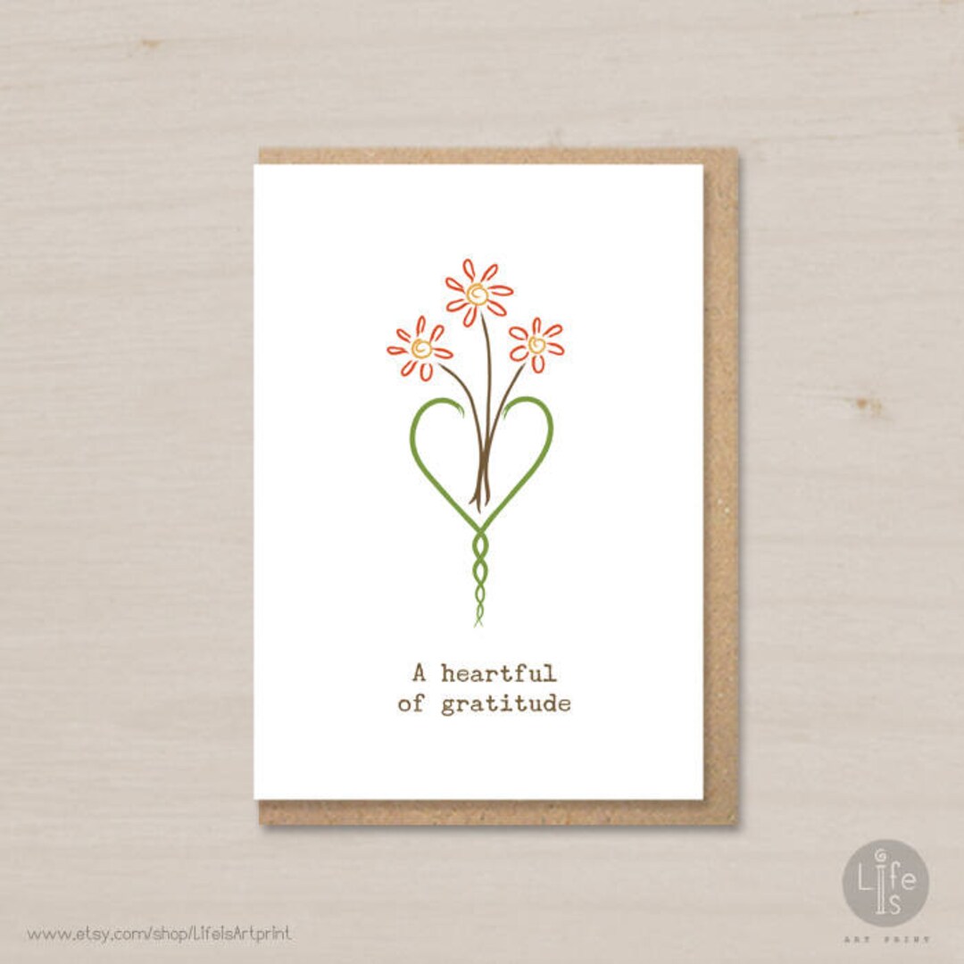 Thank You Card Printable - A Heartful of Gratitude - Appreciation ...
