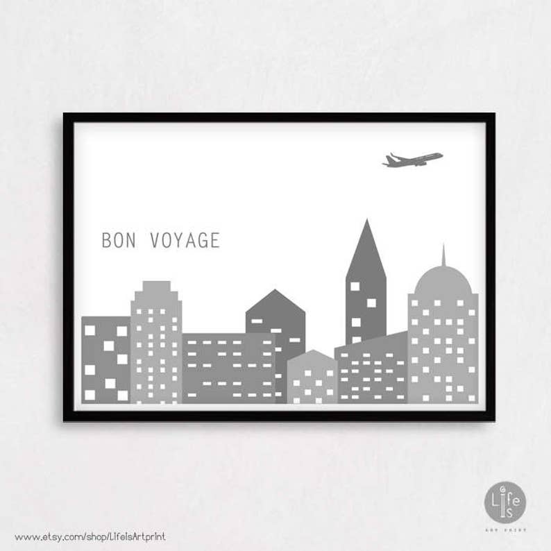 Bon voyage card printable farewell card goodbye card moving | Etsy