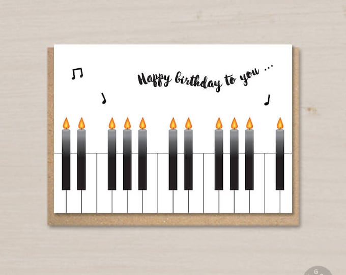 Happy Birthday to You MUSIC NOTE Birthday Card / Musician - Etsy