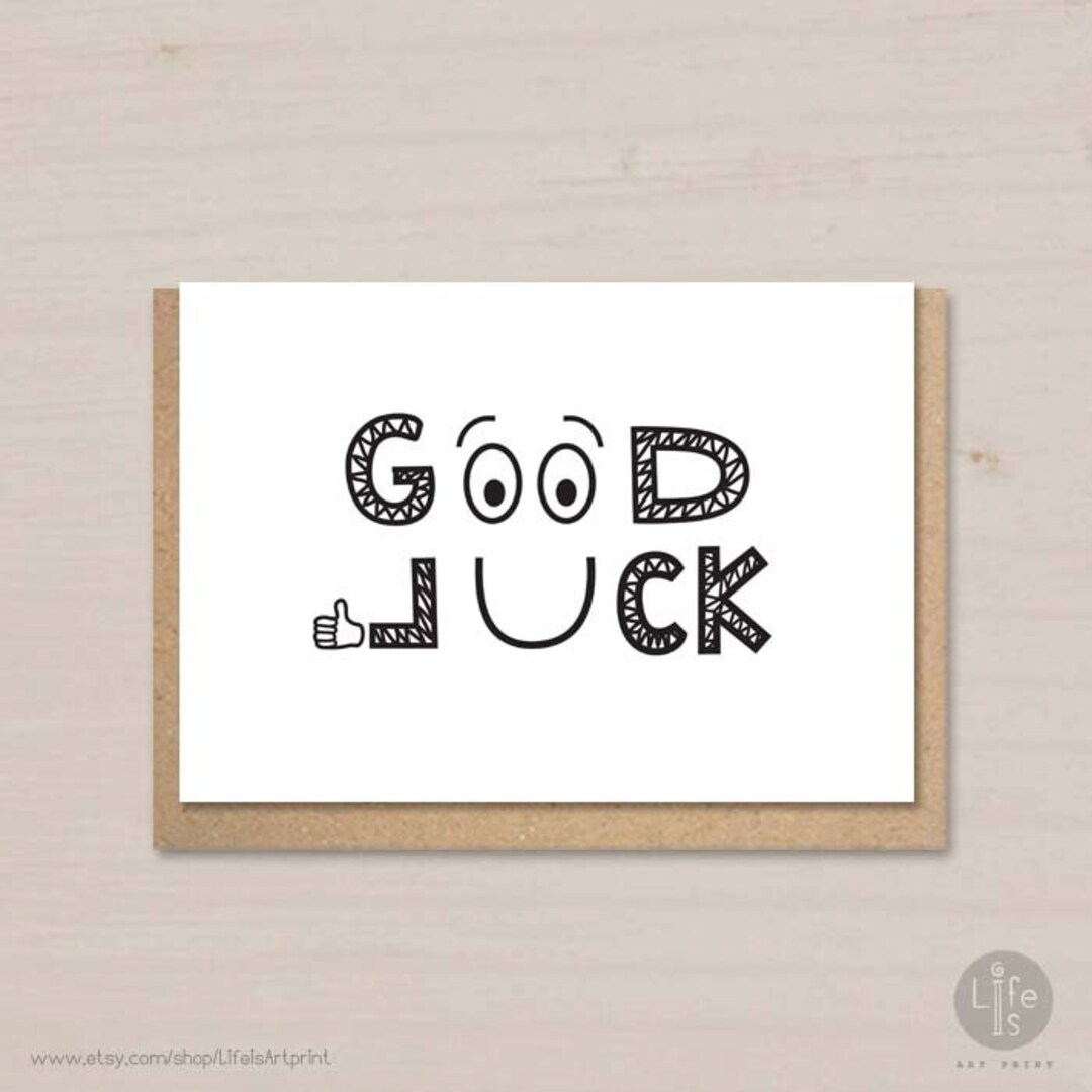 Good Luck Card | Encouragement Card | Exam Card | Friendship Card ...