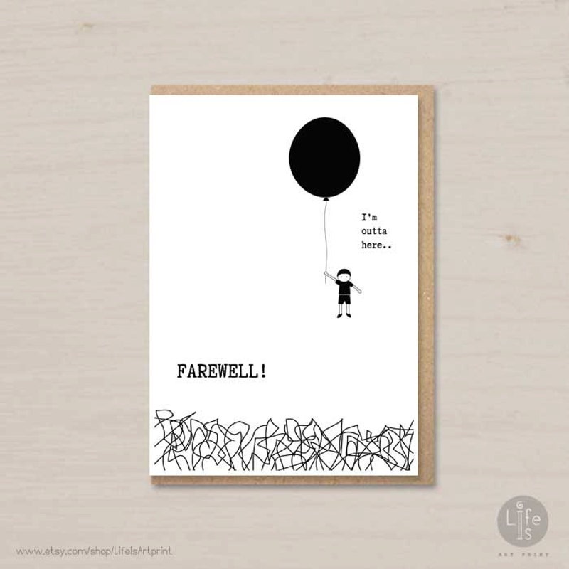 Funny Farewell Card - Etsy