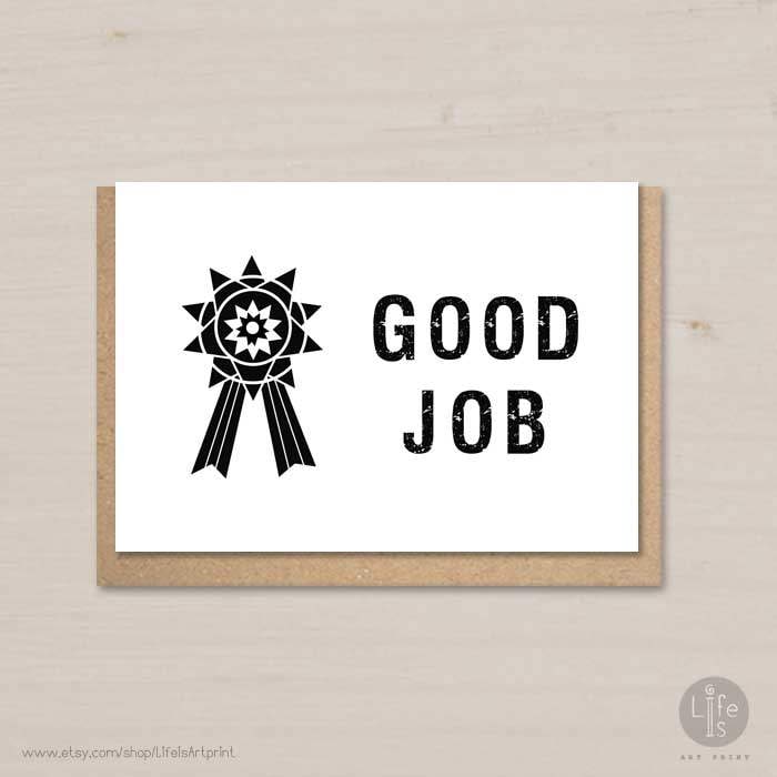 Good Job Card Printable, Congratulation Card,coworker, Graduation Card ...