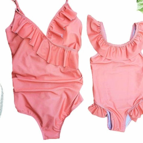 Mommy And Me Swimsuit Matching Mother Daughter Swimsuit Etsy