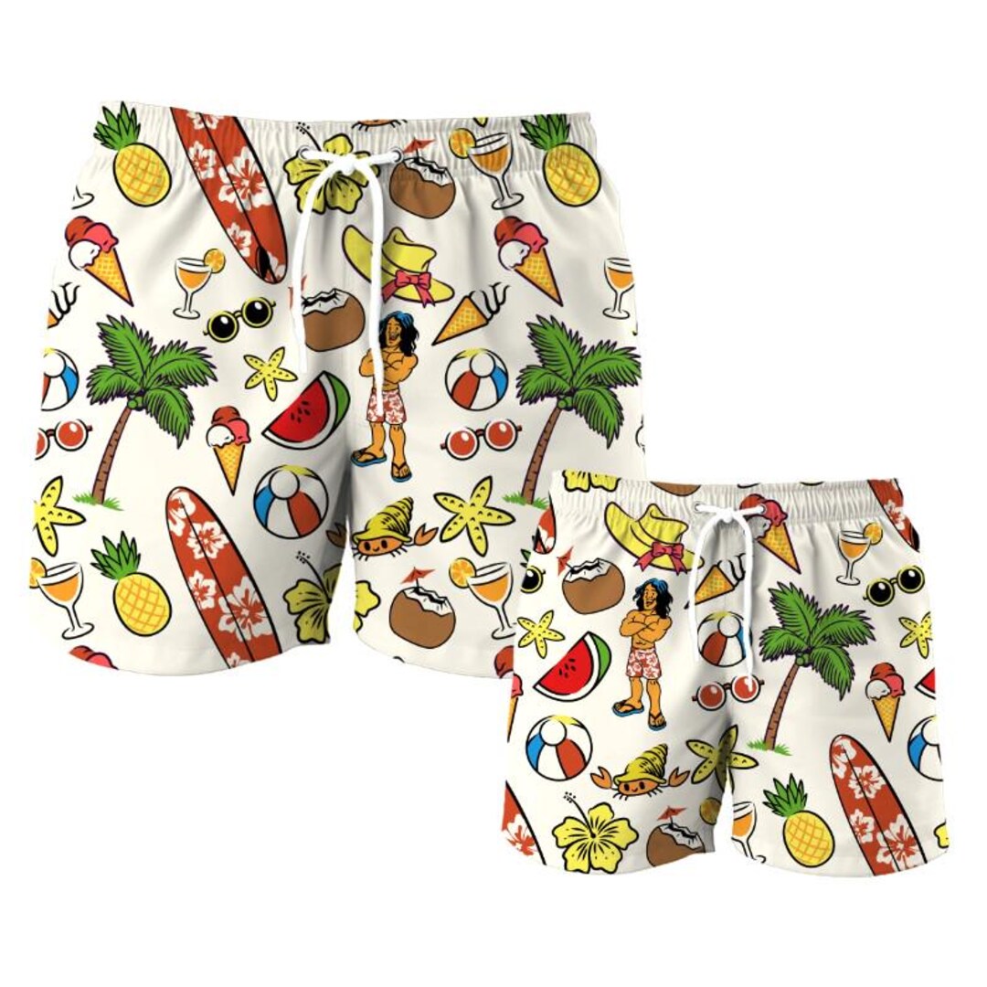 Father Son Matching Swim Trunks, Father & Son Matching Swimsuit, Dad ...