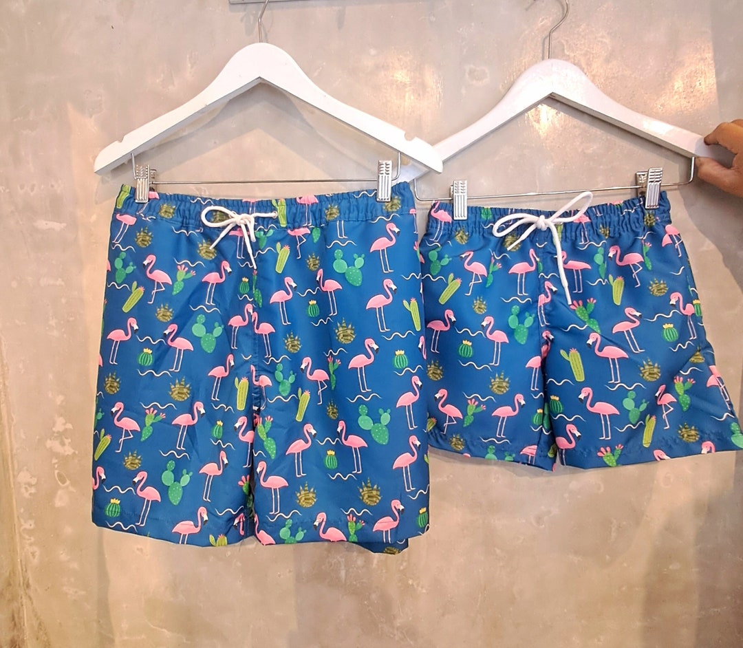 Father Son Matching Swim Trunks, Father and Son Matching Swimsuit, Dad ...
