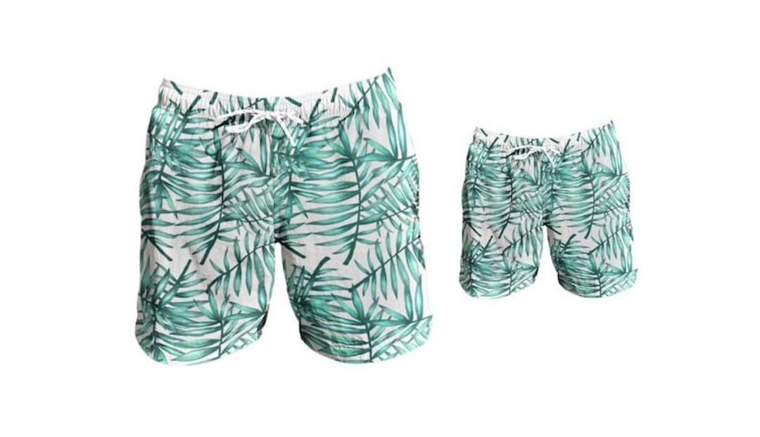 Father Son Matching Swim Trunks Father And Son Matching Swimsuit Dad 6722