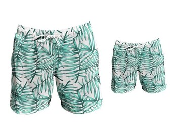 Father Son Matching Swim Trunks, Father & Son Matching Swimsuit, Dad ...