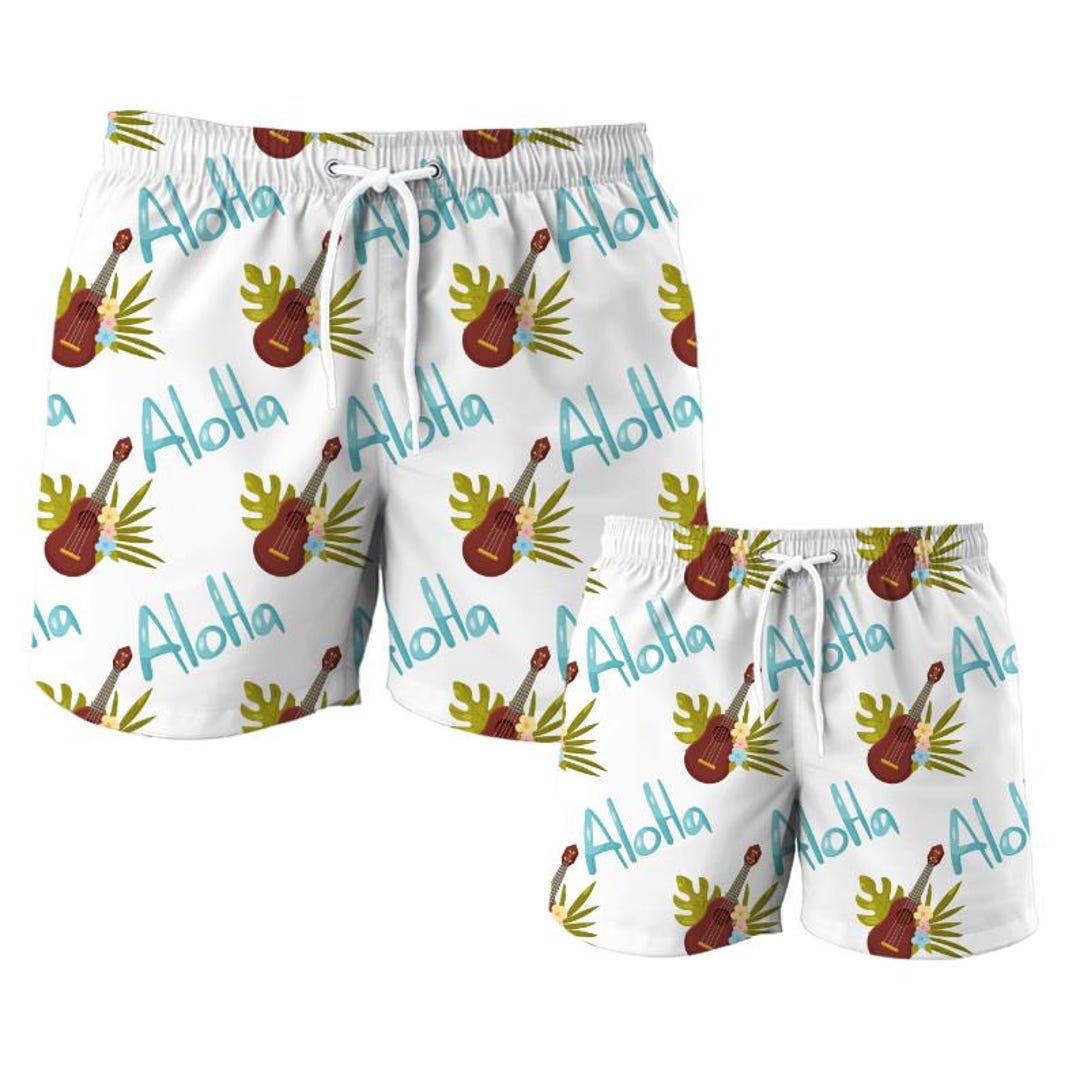 Father Son Matching Swim Trunks, Father & Son Matching Swimsuit, Dad ...