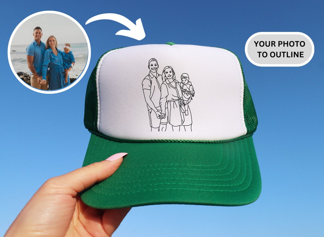 Custom Portrait Hat, Portrait From Photo Family Hat, Portrait Family ...