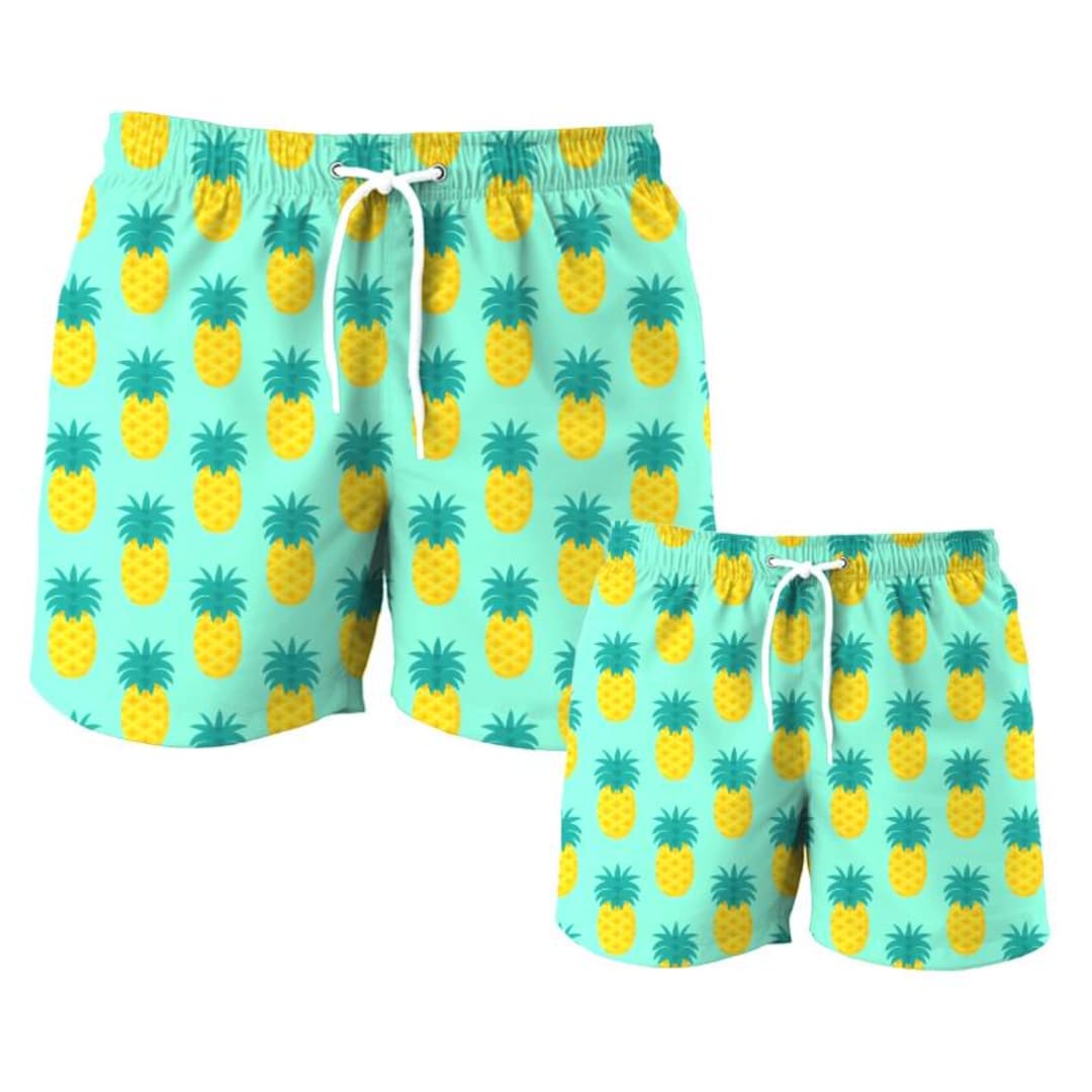 Father Son Matching Swim Trunks, Father and Son Matching Swimsuit, Dad ...
