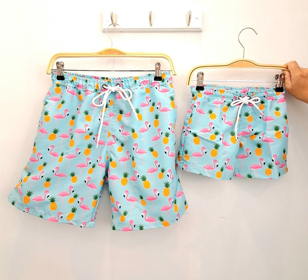 Father Son Matching Swim Trunks, Father and Son Matching Swimsuit, Dad ...