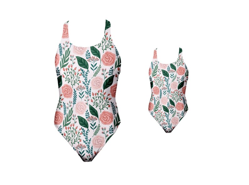 Mommy And Me Swimsuit Matching Mother Daughter Swimsuit Etsy Canada