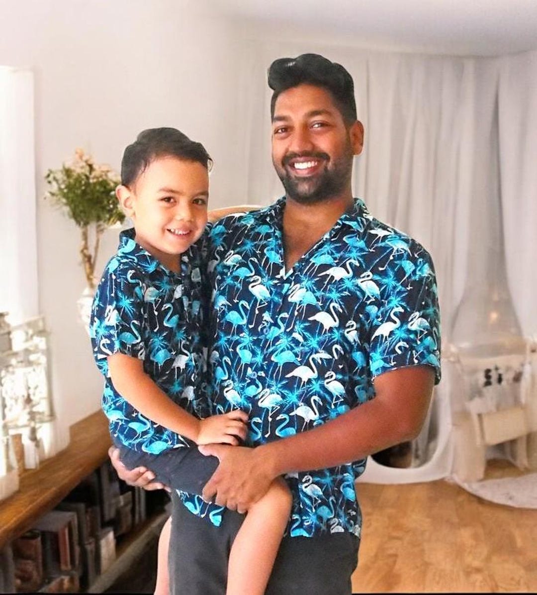 Father and Son Matching Shirts - Flamingo, Father and Son Outfit ...