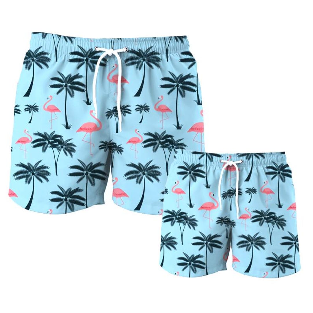 Father Son Matching Swim Trunks, Father and Son Matching Swimsuit, Dad ...