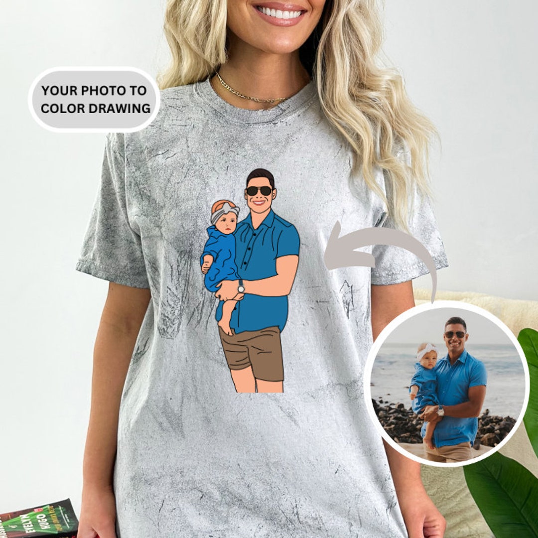 Custom Family Portrait T-shirt | Personalized Mom T-shirt | Custom ...