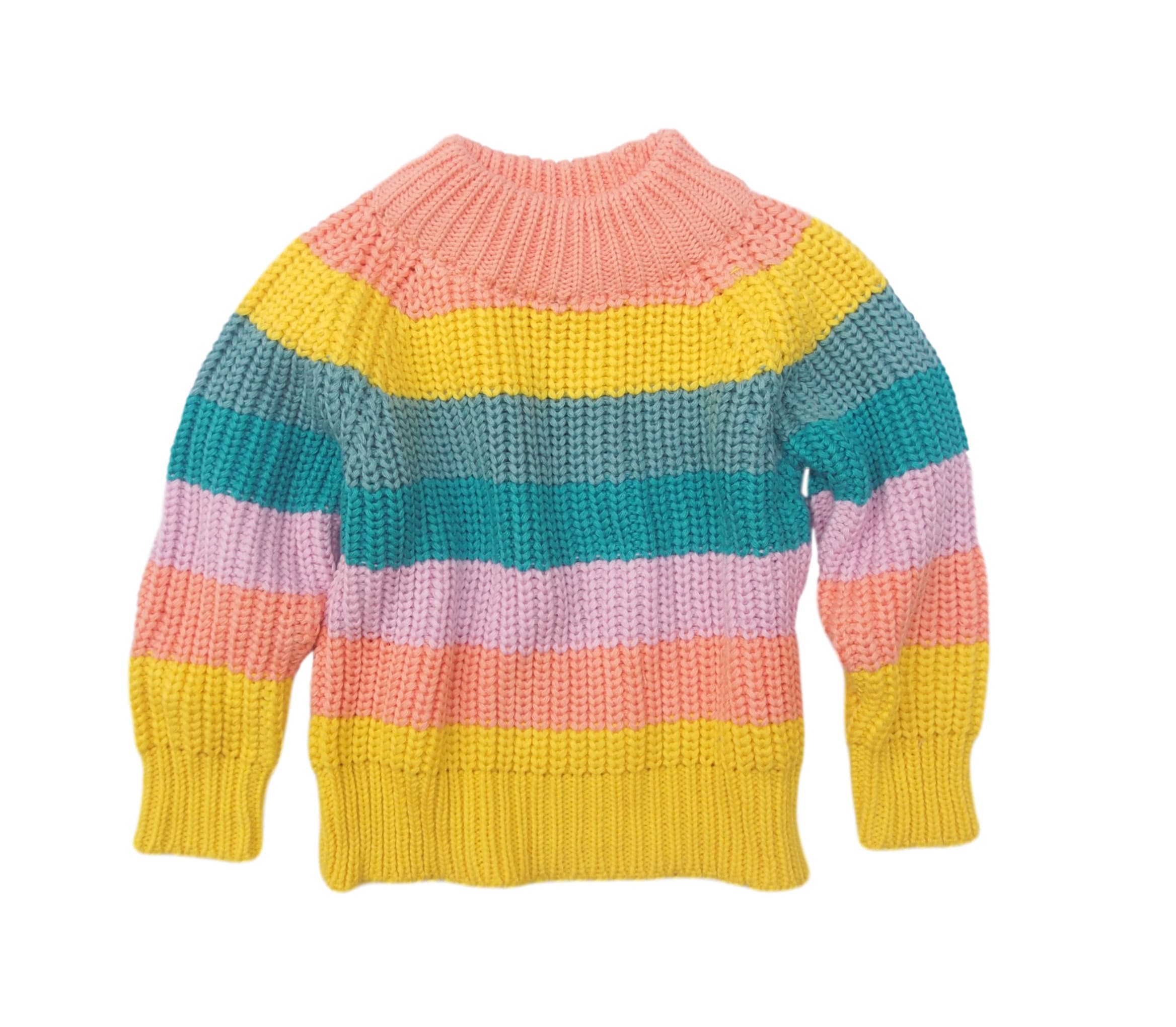 Rainbow knitted Jumper Knitwear Baby Jumper Kids Knitwear - Etsy 日本