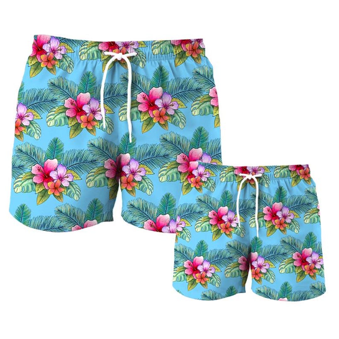 Father Son Matching Swim Trunks, Father & Son Matching Swimsuit, Dad ...