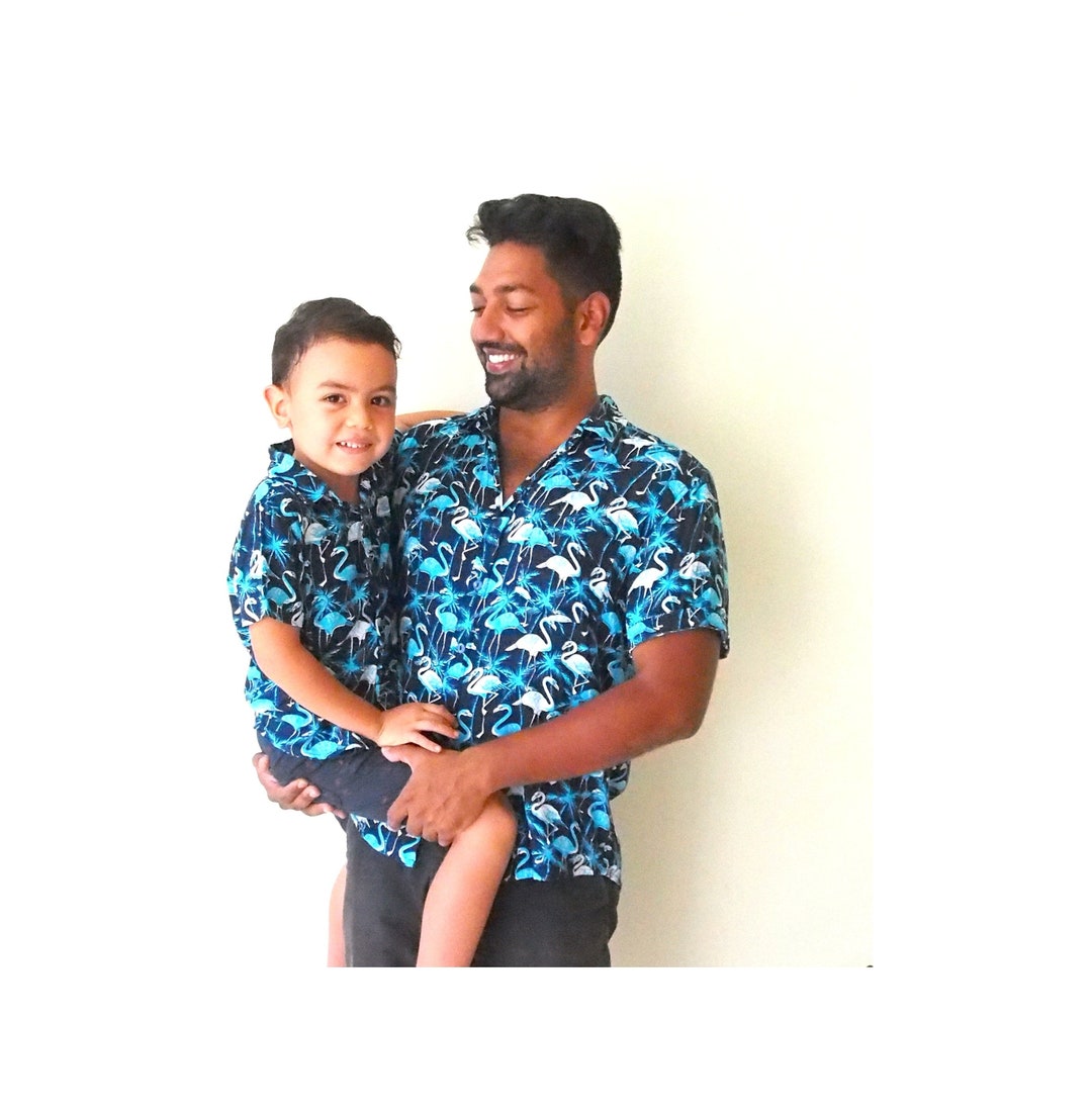 Father and Son Matching Shirts Flamingo, Father and Son Outfit ...