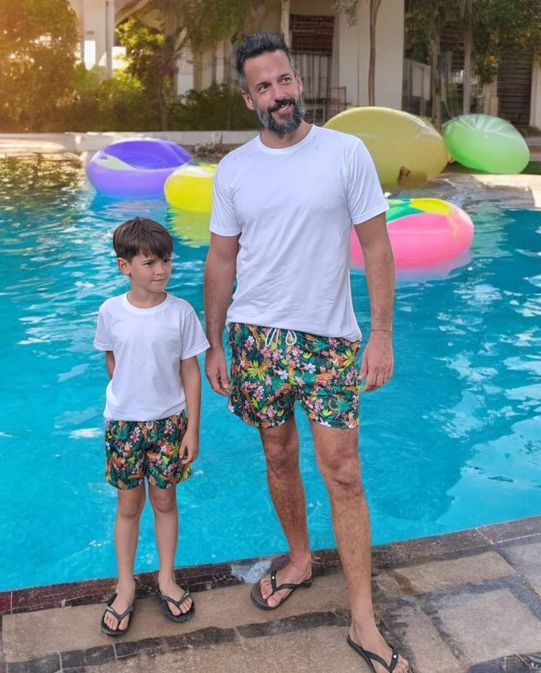 Father Son Matching Swim Trunks, Father & Son Matching Swimsuit, Dad ...
