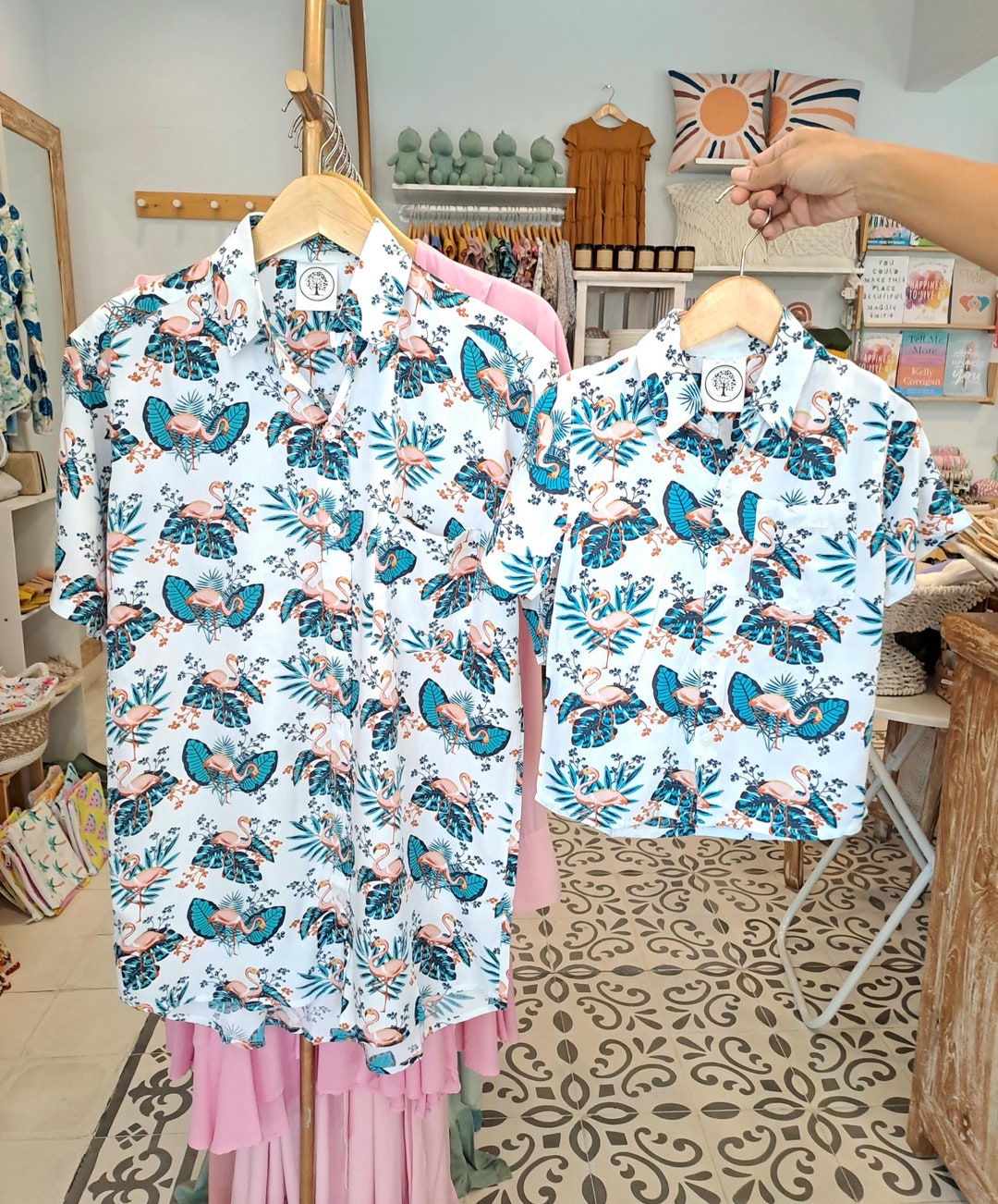 Father and Son Matching Shirts - Flamingo, Father and Son Outfit ...