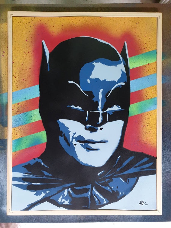 Stencil Art Adam West's Batman - Etsy