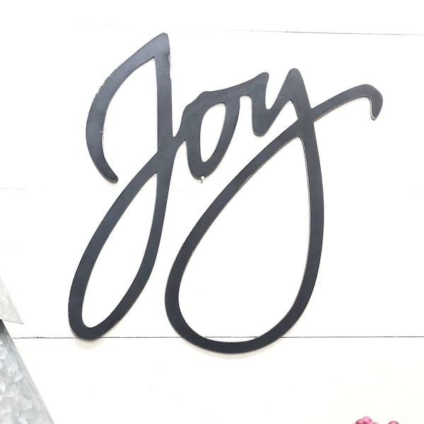 Joy Metal Sign - Etsy
