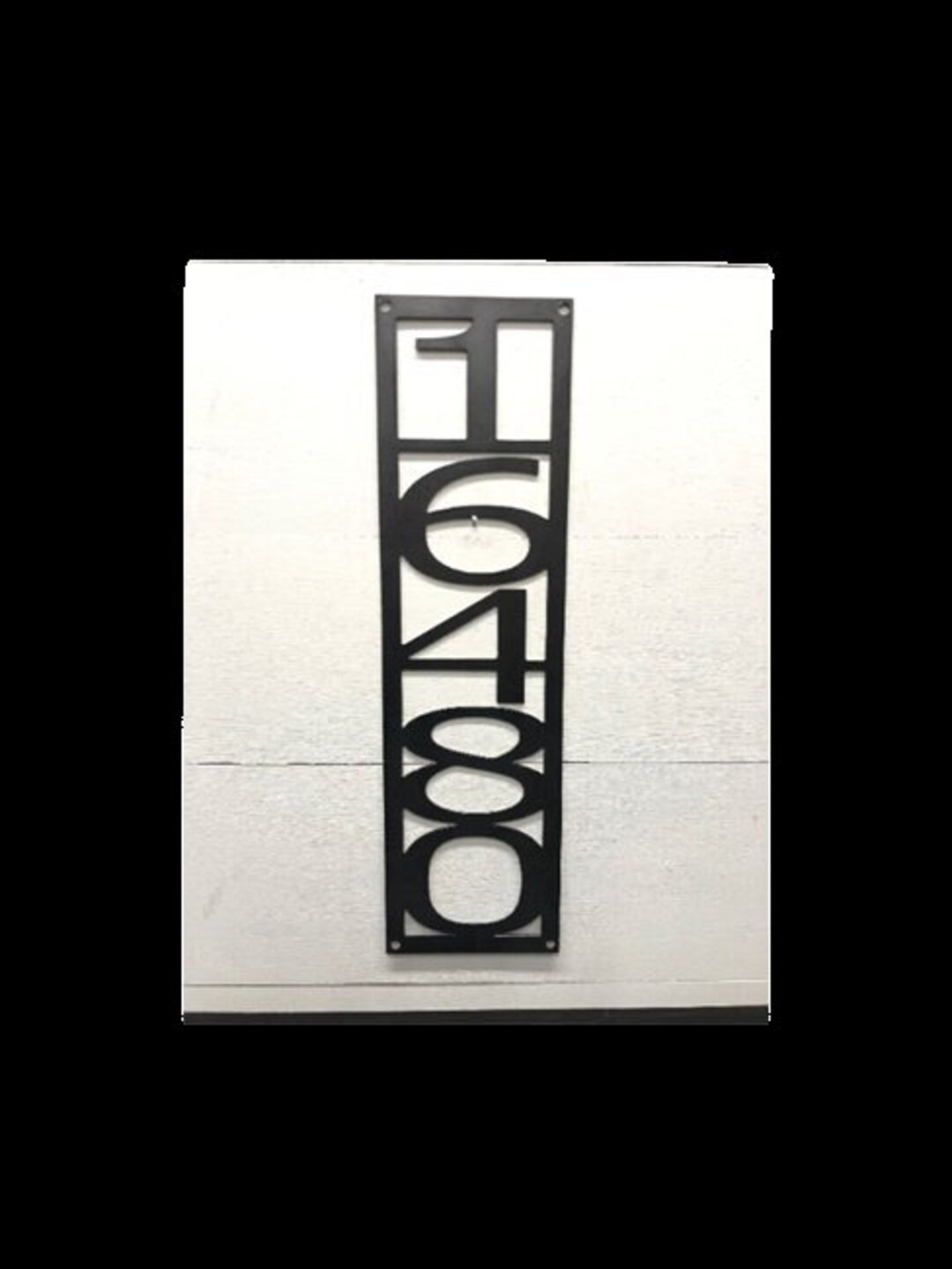 Vertical Address Mailbox Sign Custom Vertical Address Metal Address ...