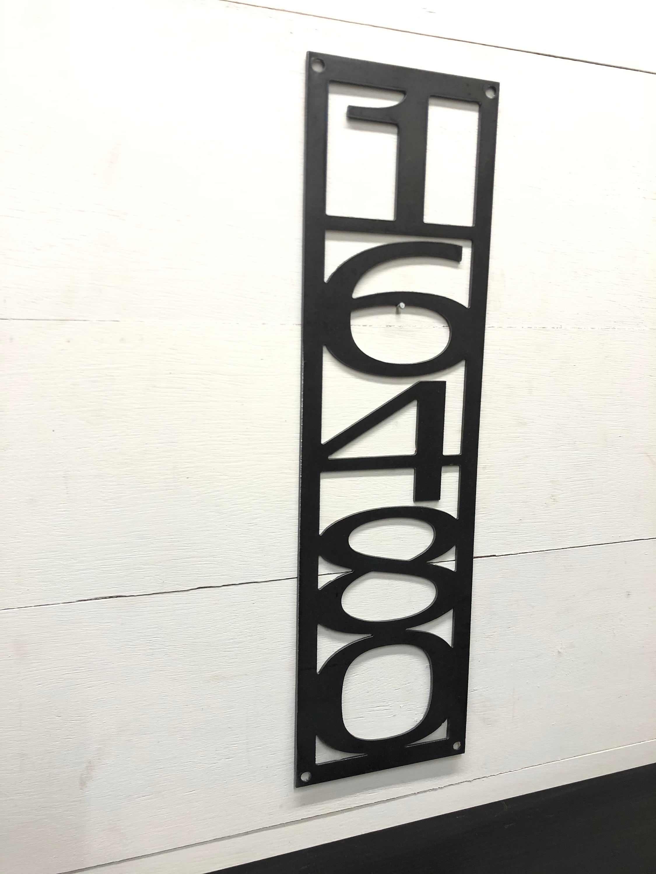 Vertical Address Mailbox Sign Custom Vertical Address Metal | Etsy