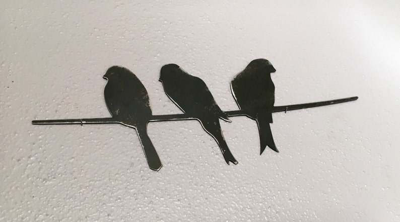 Small Metal Birds On A Wire Home Decor Bird Wall Art Birds | Etsy
