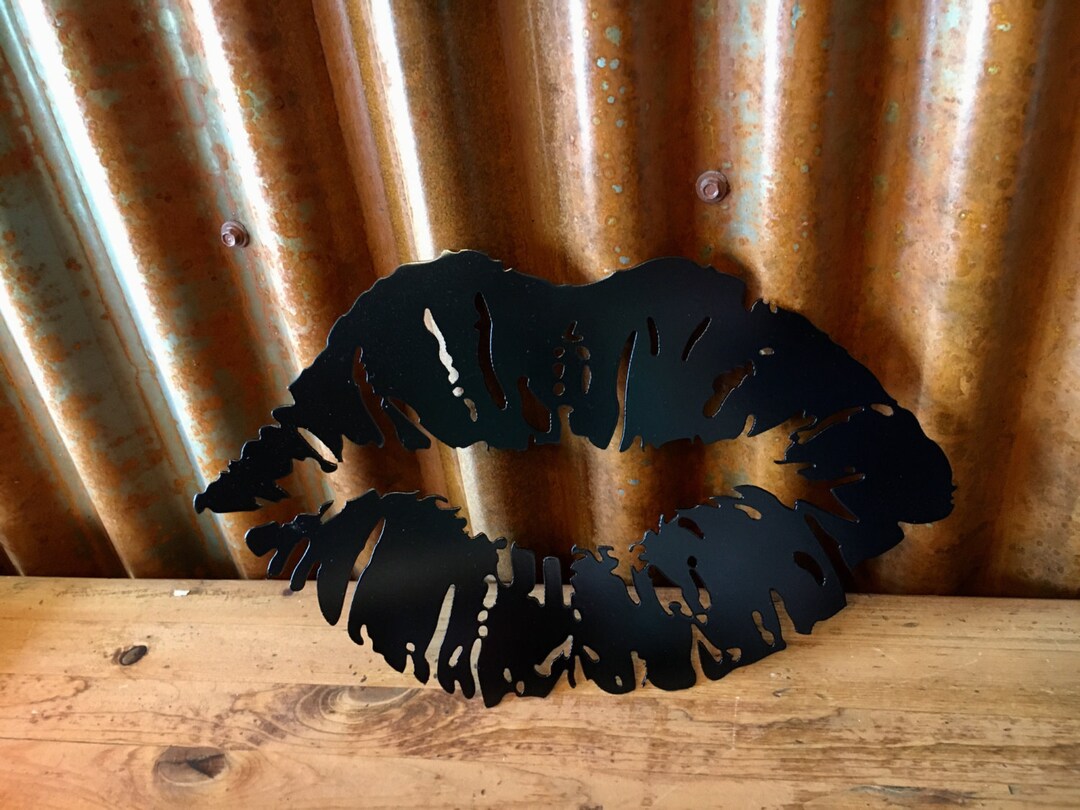Metal Kiss Lips Wall Decor - Etsy