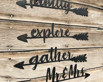 Inspirational Metal Arrows Believe Dream Hope Love Faith Achieve Metal ...