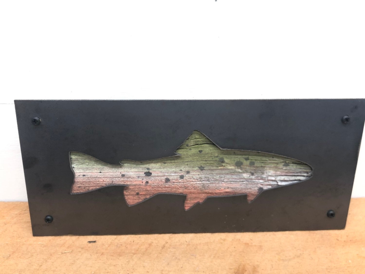 Trout Wall Art, Barnwood Art, Rustic Coastal Decor - Etsy