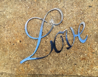 Metal Bold Love Heart Sign Metal Wall Decor Love Wall Decor - Etsy