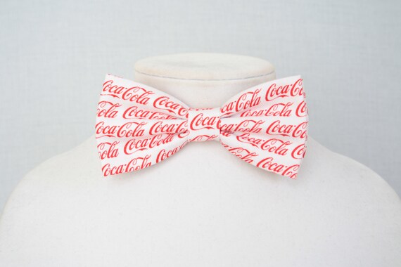 White and Red Coca Cola Bow Tie for Men Coke Coca-cola - Etsy