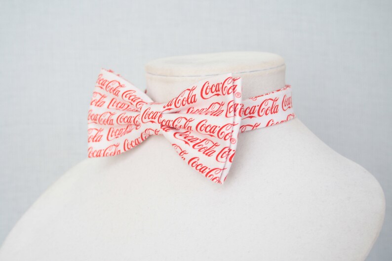 White and Red Coca Cola Bow Tie for Men Coke Coca-cola - Etsy