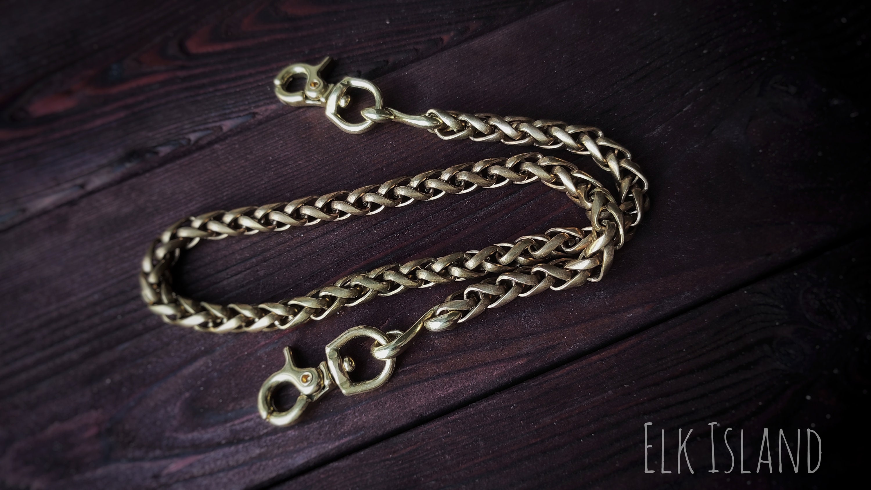 Brass wallet chain Chain for a wallet Lanyard Wallet Chain | Etsy