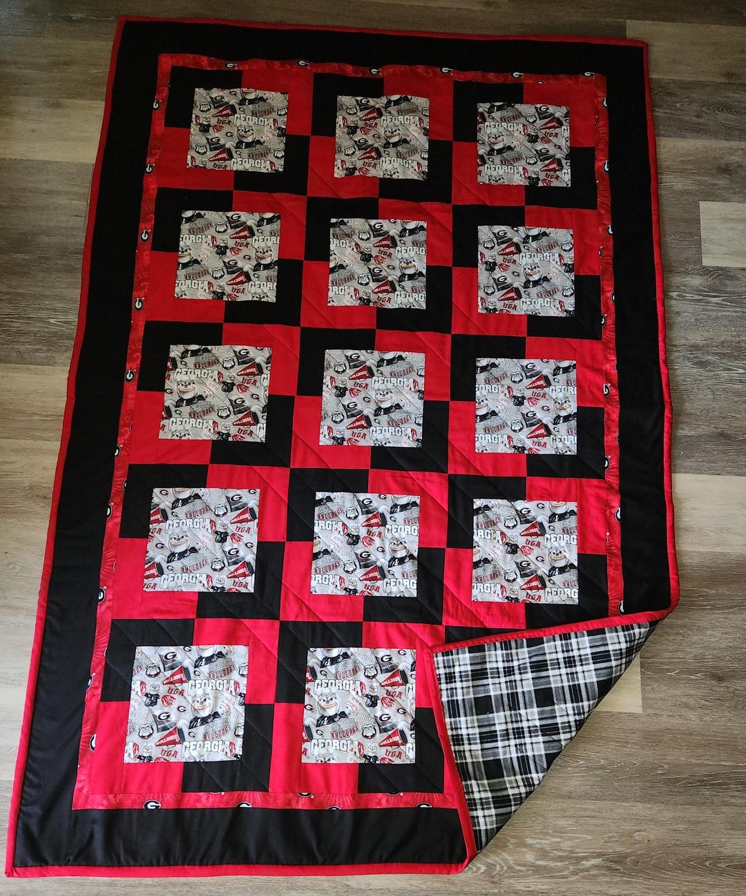 University of Georgia Quilt - Etsy
