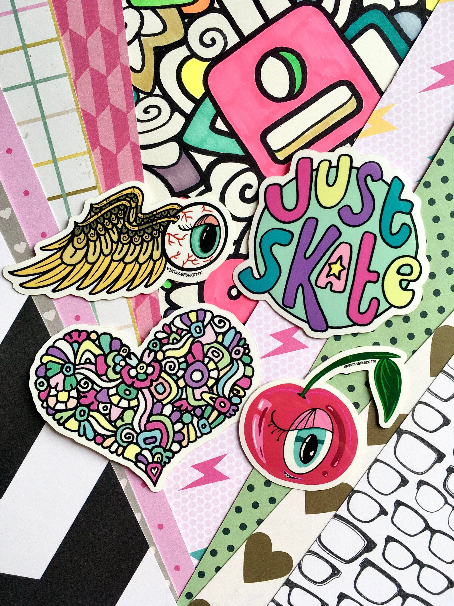 SKATING STICKER PACK Cute - Etsy