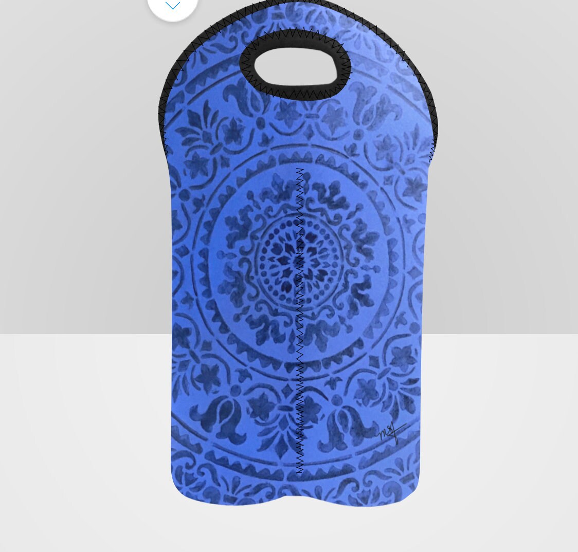 Wine Tote Bag Wine Barrel Grapes Wine Carrier Neoprene | Etsy