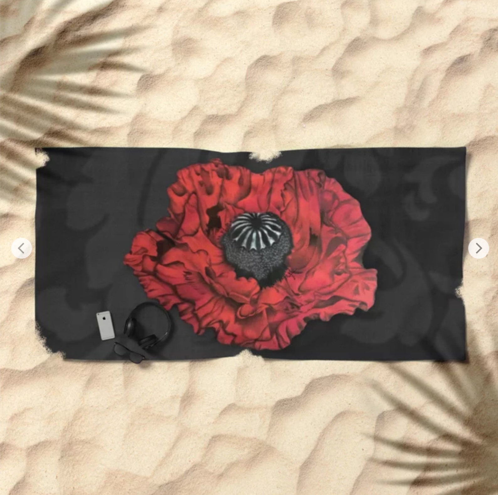 Decorative Red Poppy Garden Flag or House Flag Original Hand | Etsy