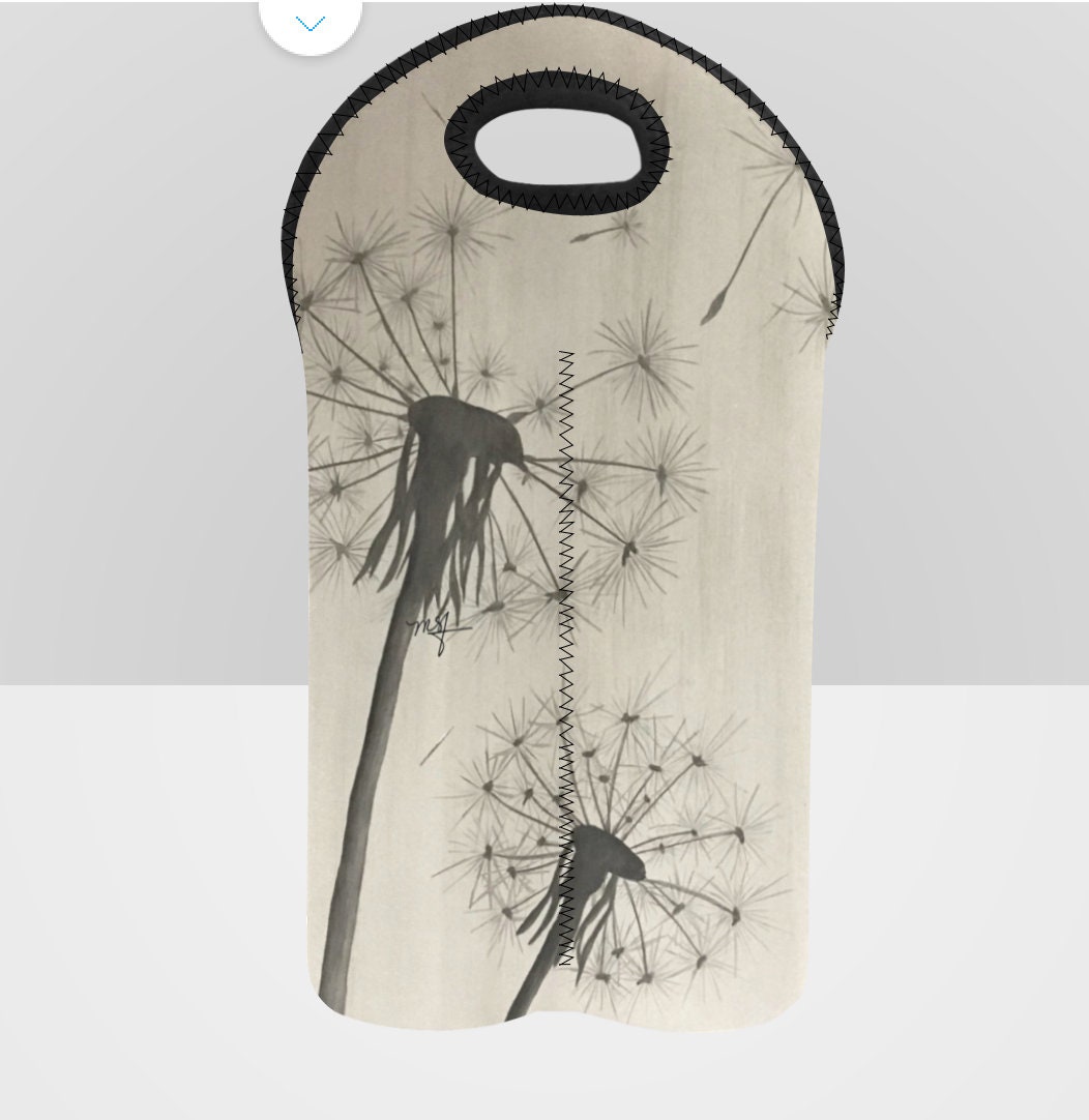 Wine Tote Bag Wine Barrel Grapes Wine Carrier Neoprene | Etsy