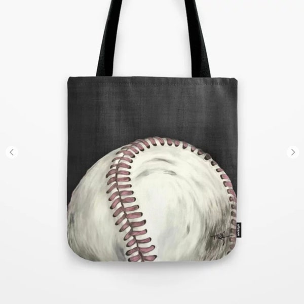 Canvas Baseball Tote - Etsy