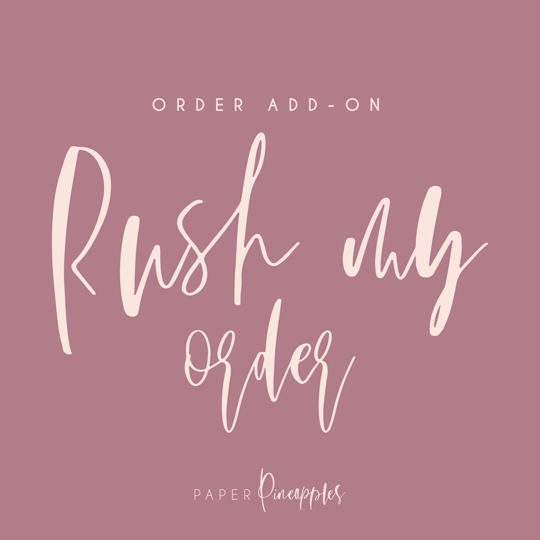 RUSH My Order Order Add-on - Etsy