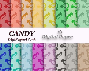 CANDY Digital paper Instant download Digital Paper Pack | Etsy
