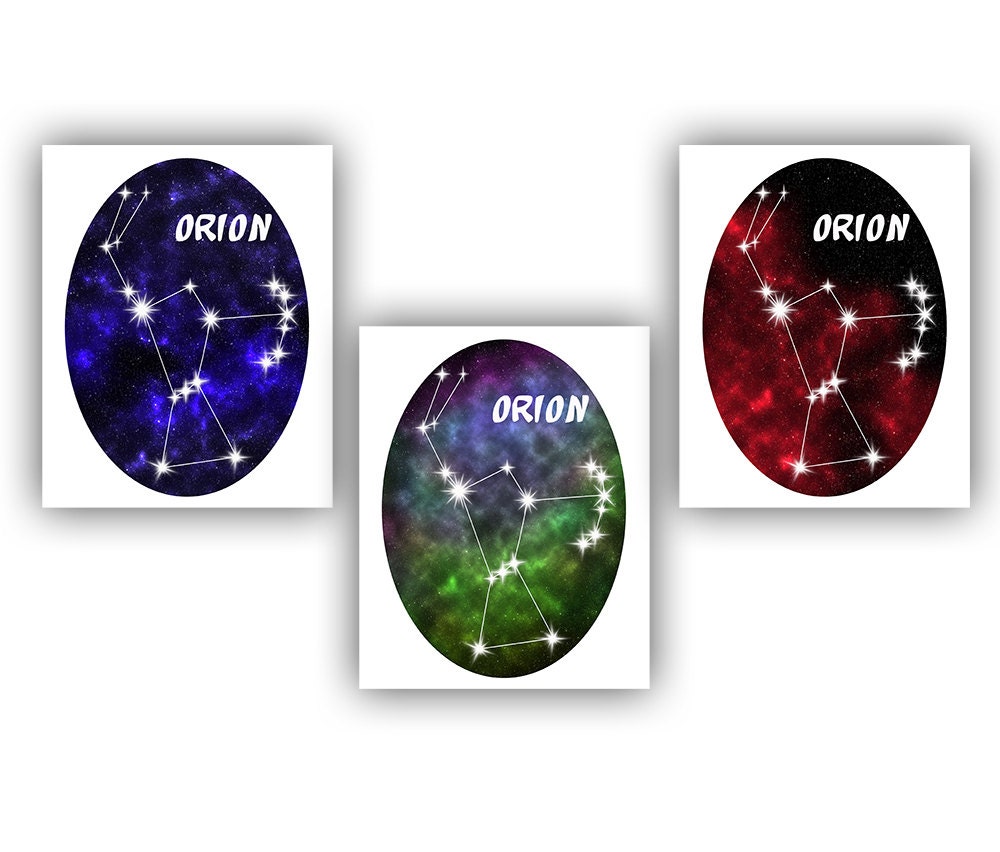 Printable Art Orion Constellation Set of 3 Printable Orion Instant ...