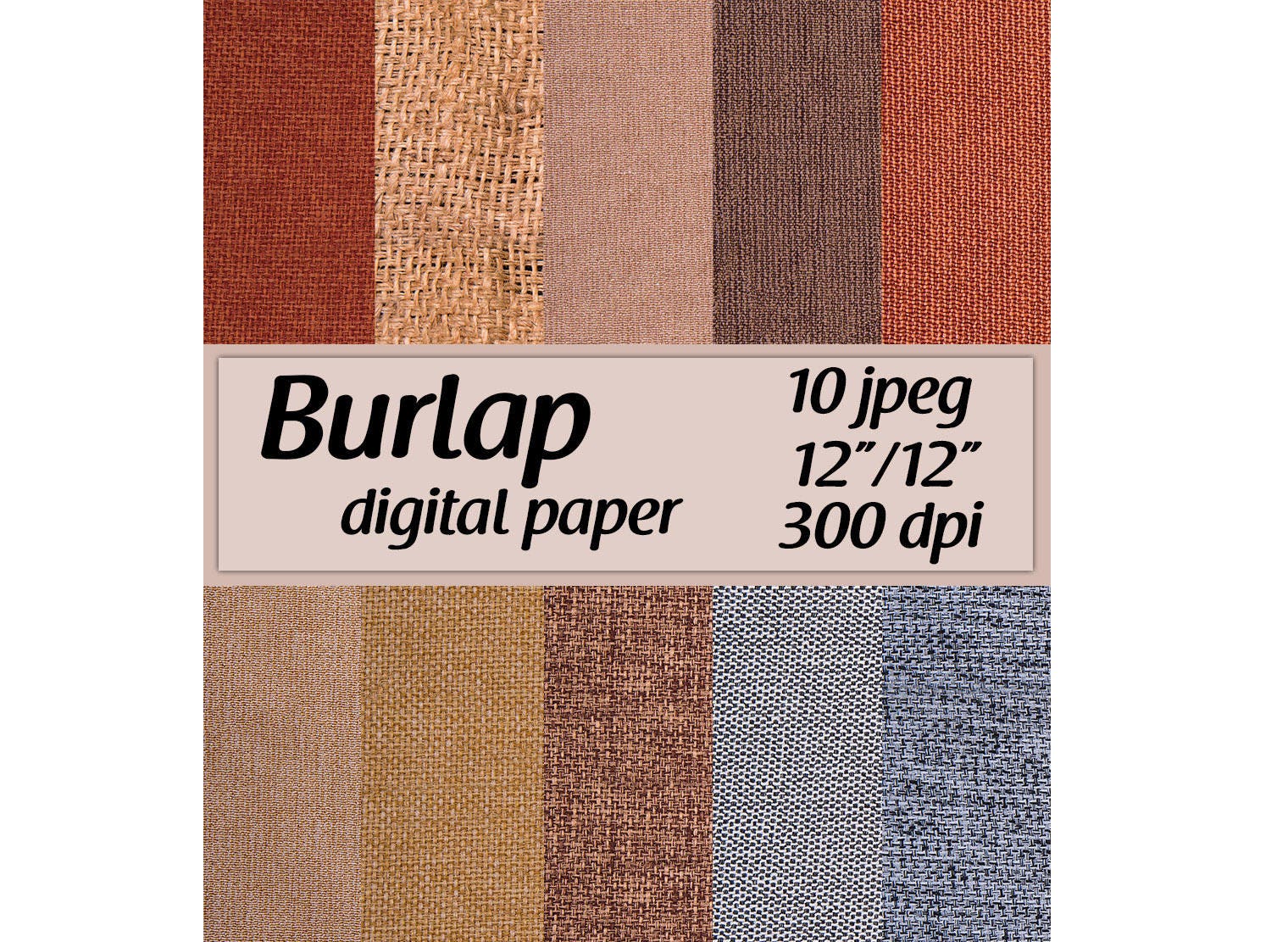 Burlap Digital Paper Burlap Texture Instant Download Burlap Digital ...