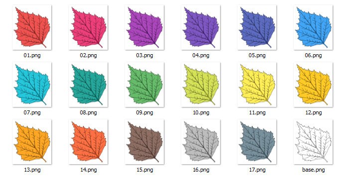 Rainbow leaves clipart colorful leaves clip art Instant | Etsy