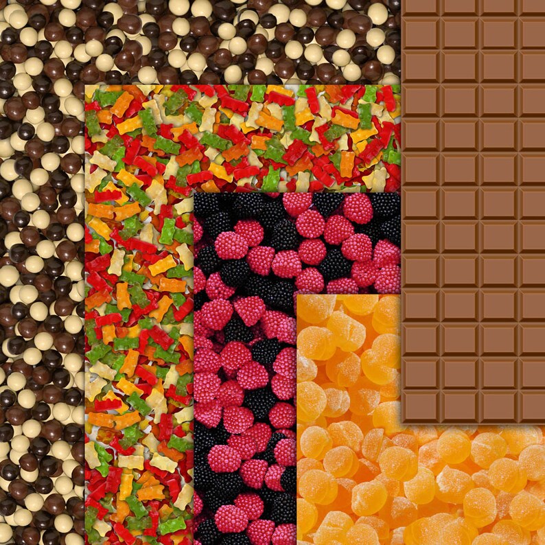 CANDY Digital Paper Instant Download Digital Paper Pack Scrapbook Paper ...